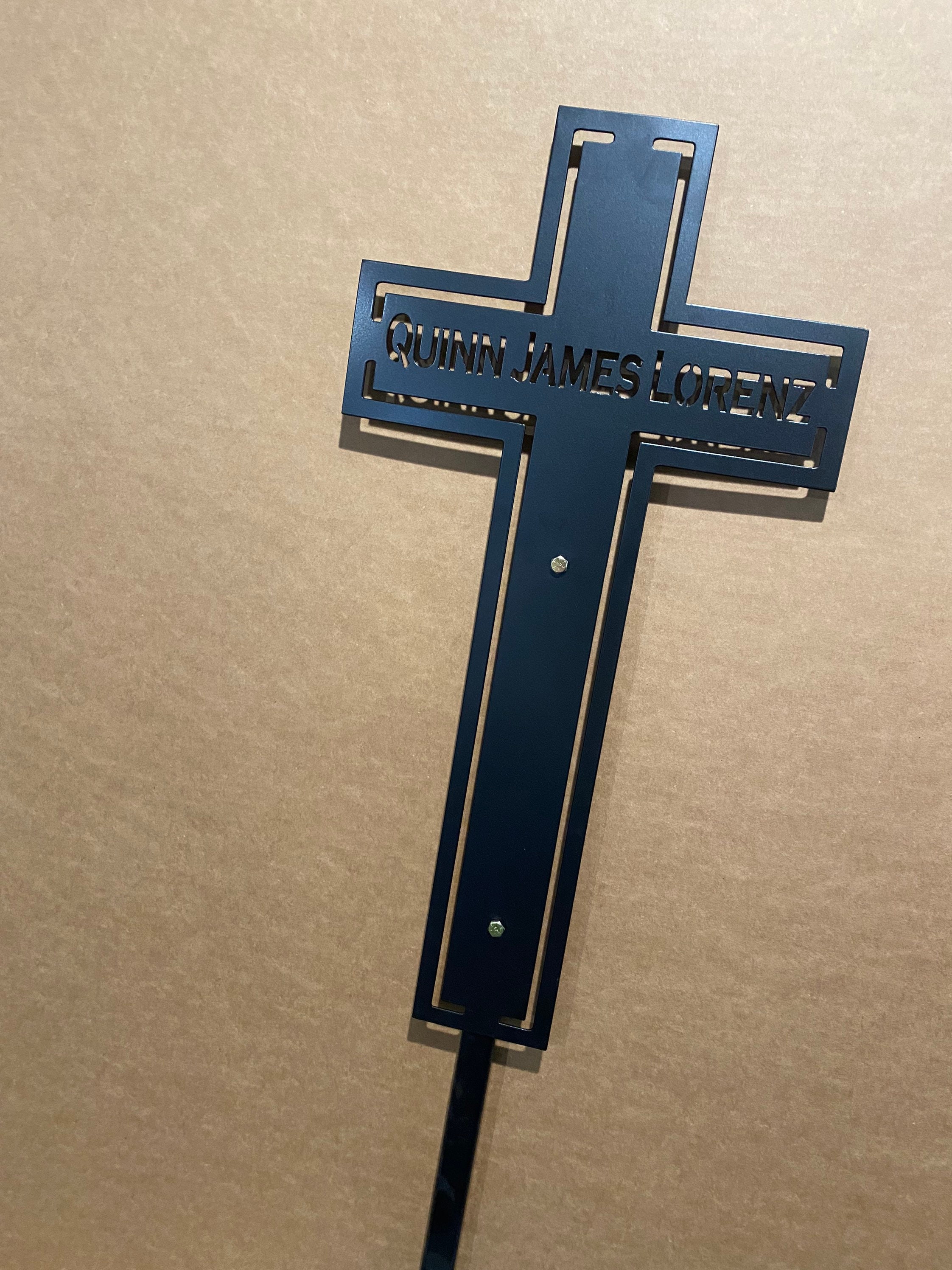 Metal Memorial Cross Personalized Custom Name - Etsy