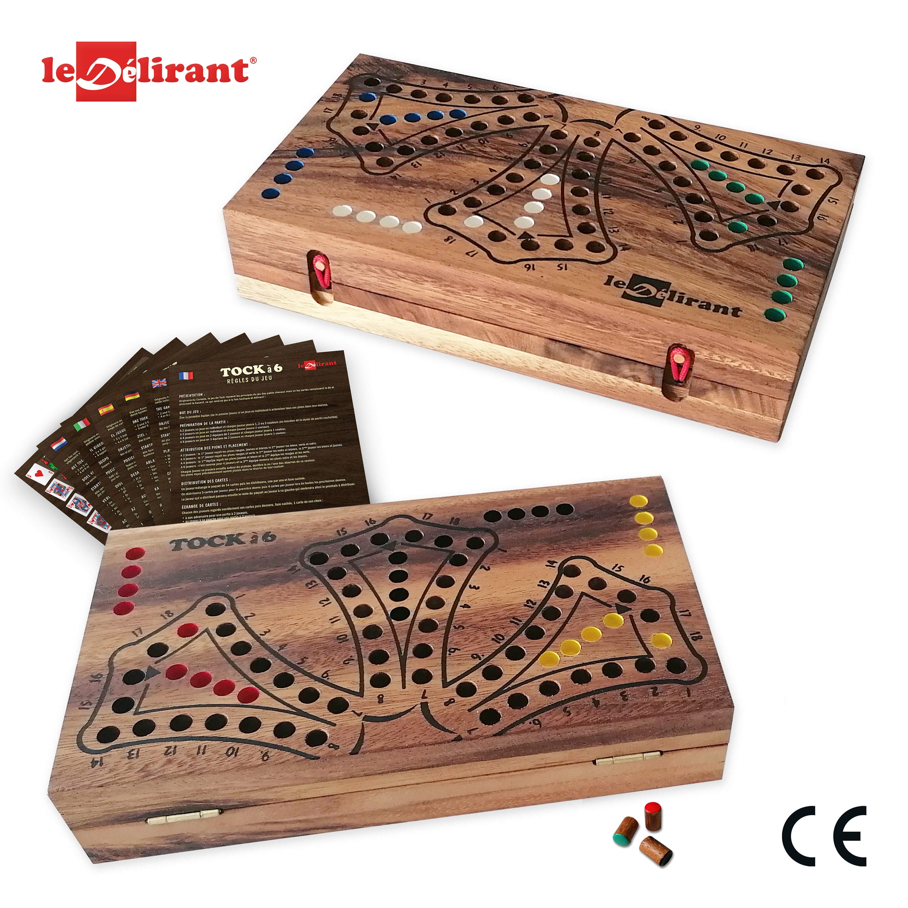 Jeu de TOC 6 TOCK en couleur. De 2 à 6 joueurs, 28x25 cm, jeux de ...
