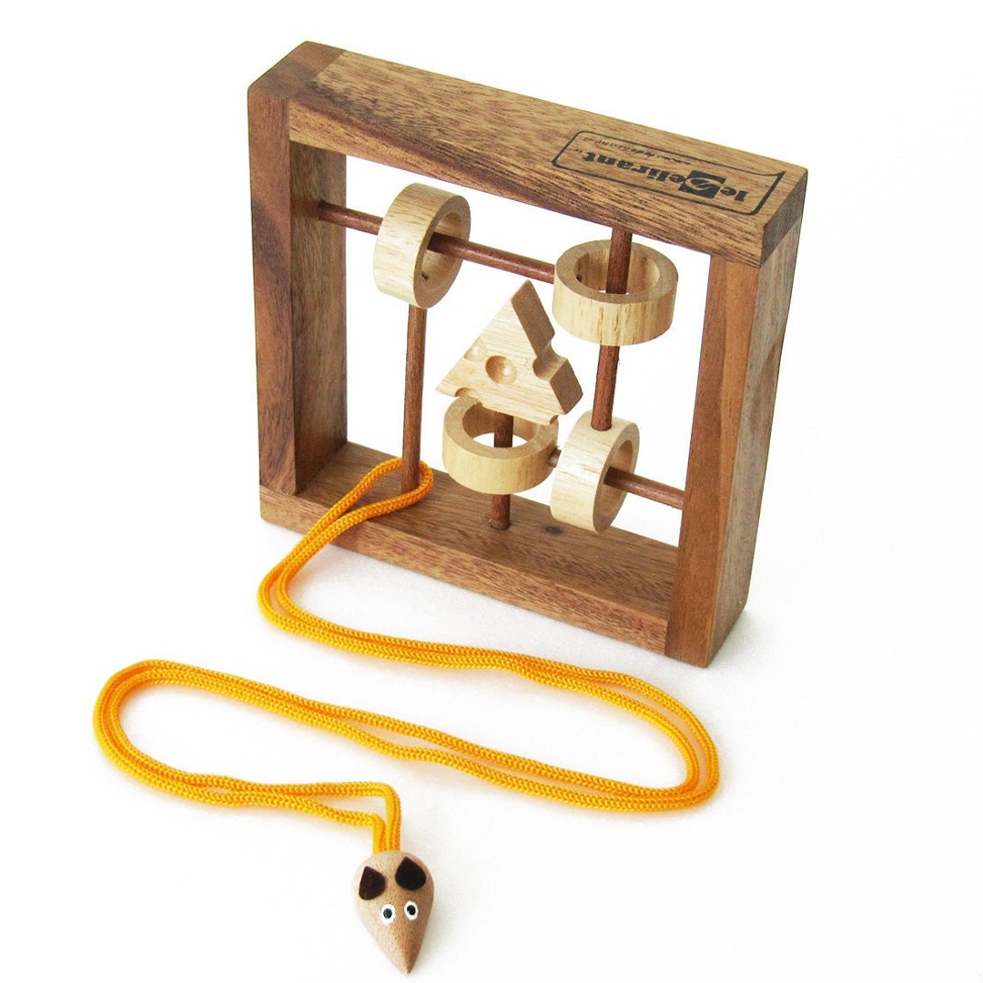 CHEESE MOUSE Puzzle Game From 8 Years Old in Eco-responsible Solid Wood ...