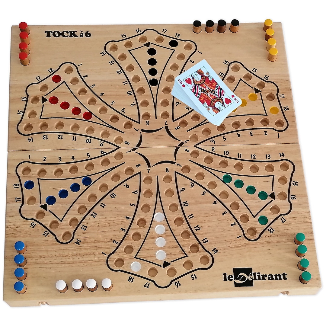 TOC or Tock 6 XL 40x40 Cm Game for 2 to 6 Players. Family Board Games ...