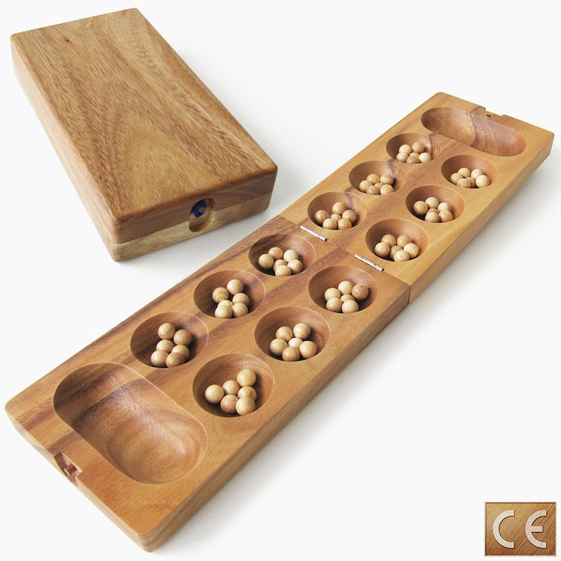 AWALÉ Awélé Mancala Kalaha African Board Game in Eco-responsible Solid ...