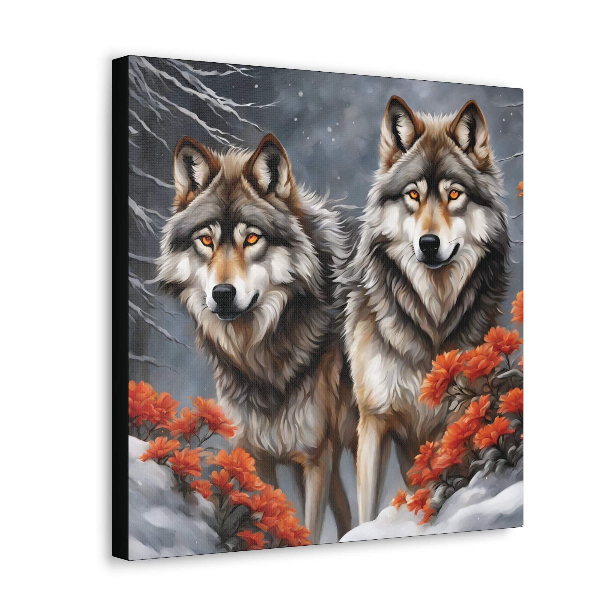 Wolf Wall Art Canvas Gallery Wraps, Wolves Wall Decoration, Wolf Lovers ...