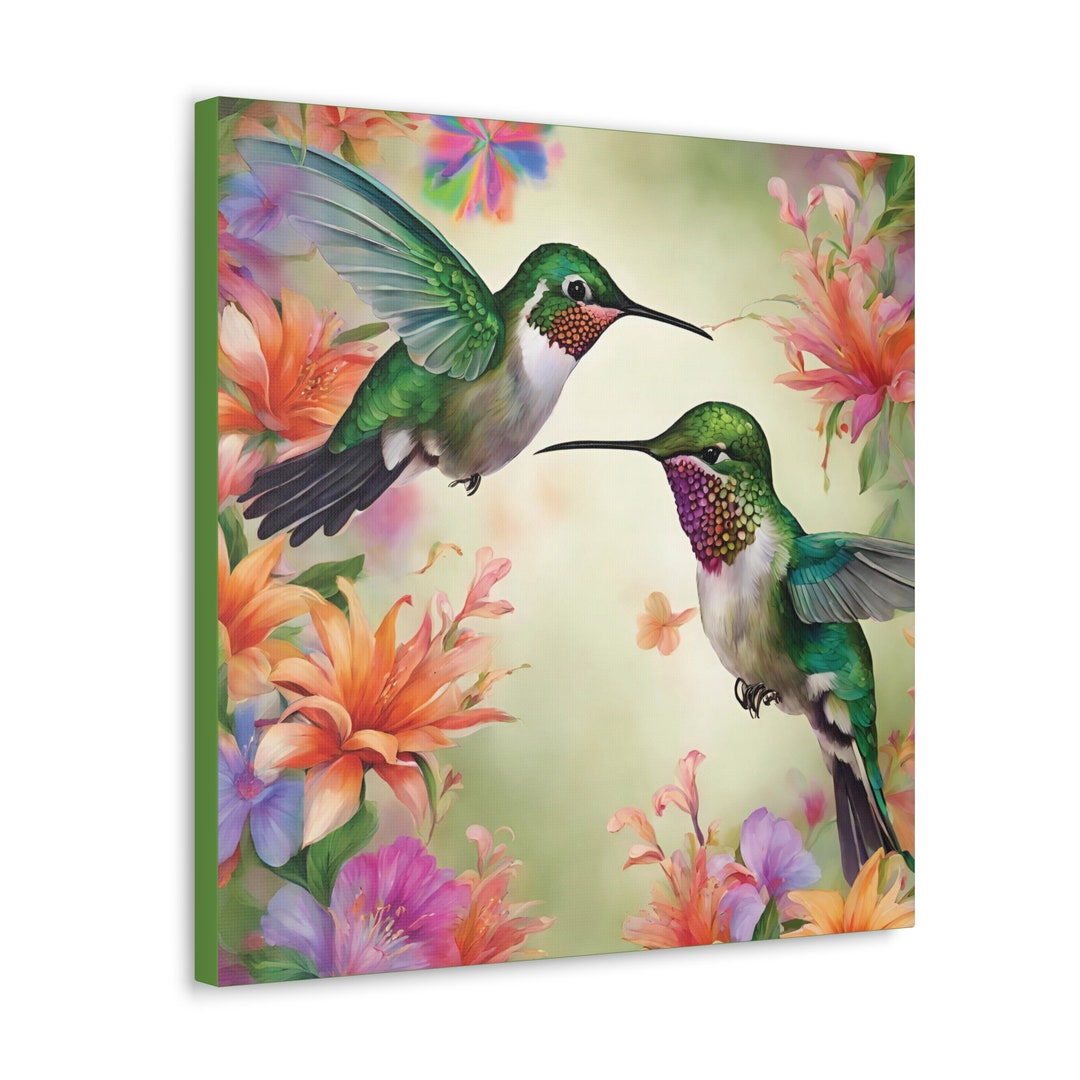 Hummingbird Wall Art Canvas Gallery Wraps, Hummingbird Art, Bird Wall ...
