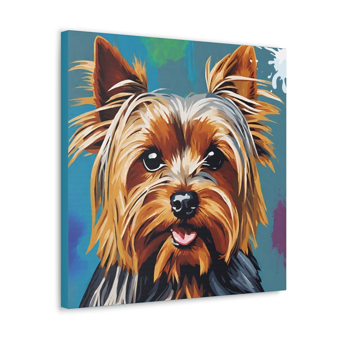 Yorkie Dog Pop Art Canvas Gallery Wraps, Yorkie Wall Art, Dog Art, Home ...
