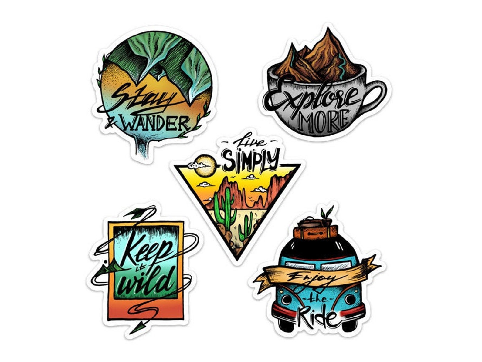 Adventure Sticker Pack Vinyl Sticker Scrapbook Car Decal - Etsy