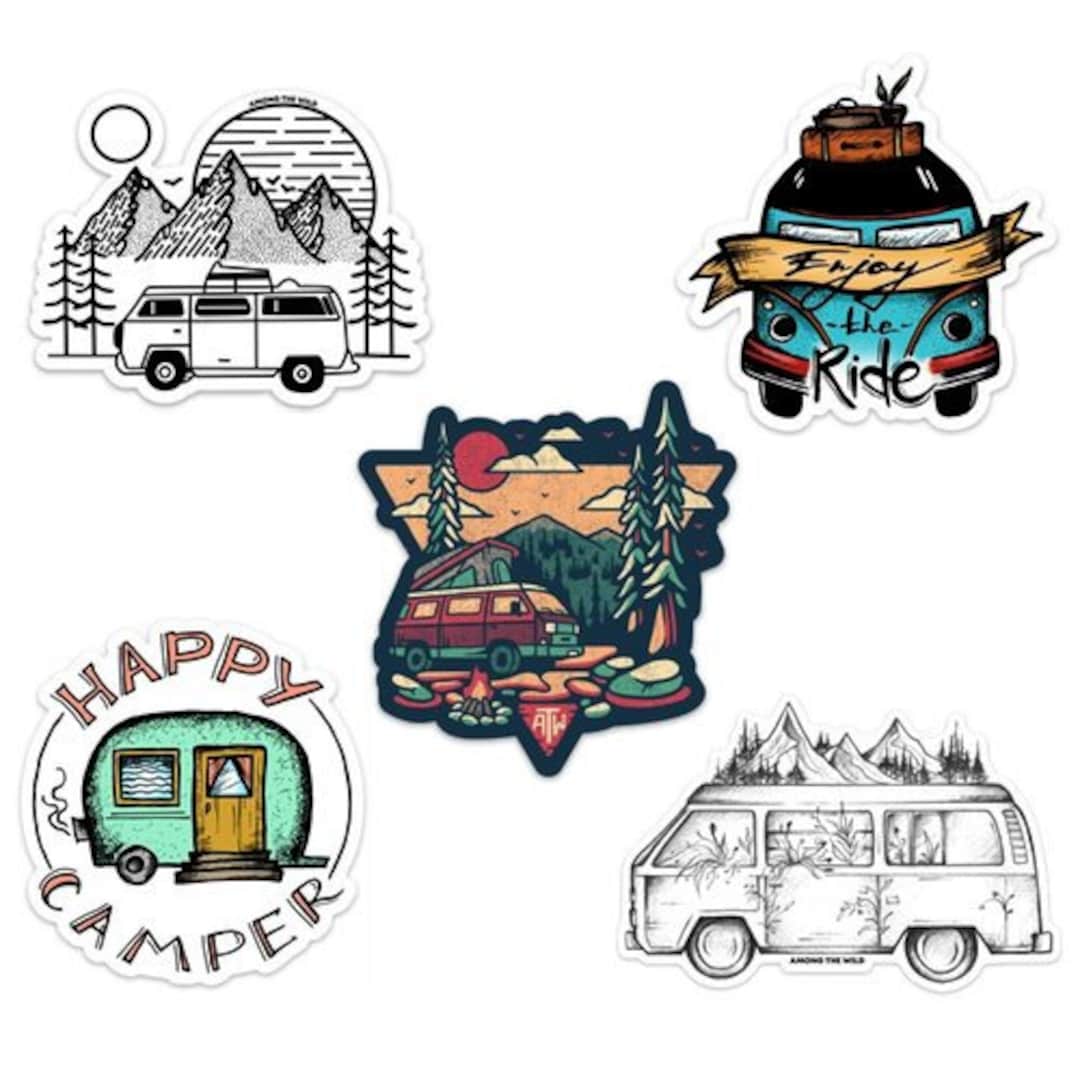 Van Life Sticker Pack Vinyl Scrapbook Car Decal Bumper Waterproof ...