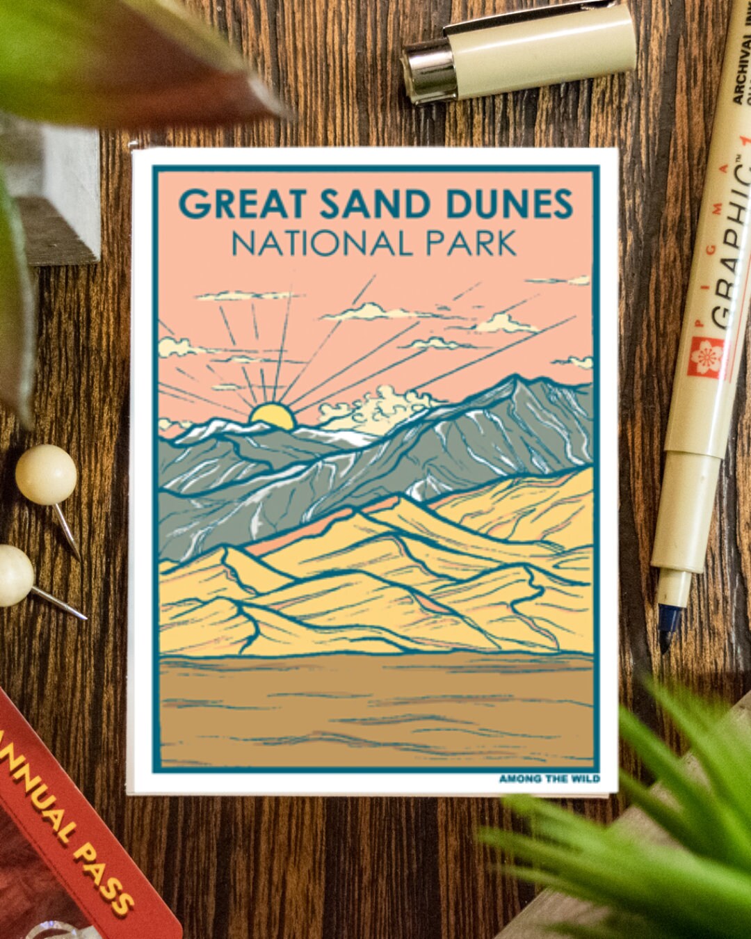 Great Sand Dunes Park Vinyl Sticker Scrapbook Car Decal Bumper Sticker ...