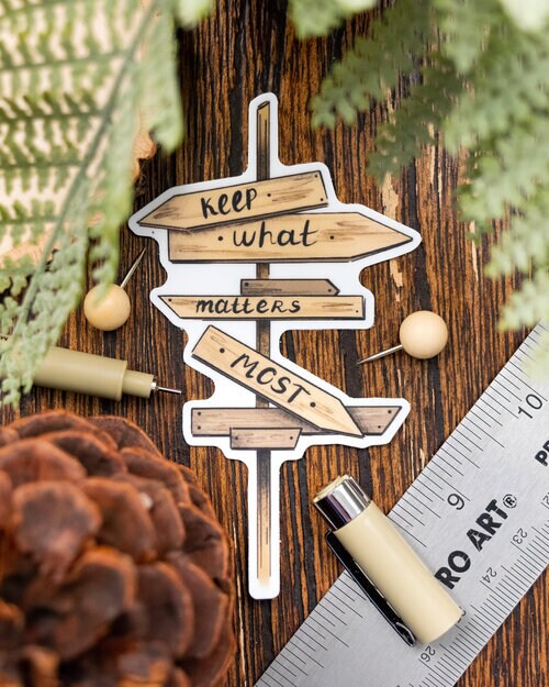 Keep What Matters Most Vinyl Sticker Scrapbook Car Decal Bumper Sticker ...