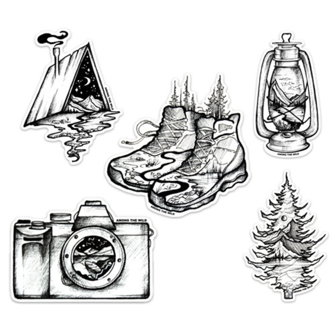 Rugged Sticker Pack Vinyl Sticker Scrapbook Car Decal Bumper Waterproof ...