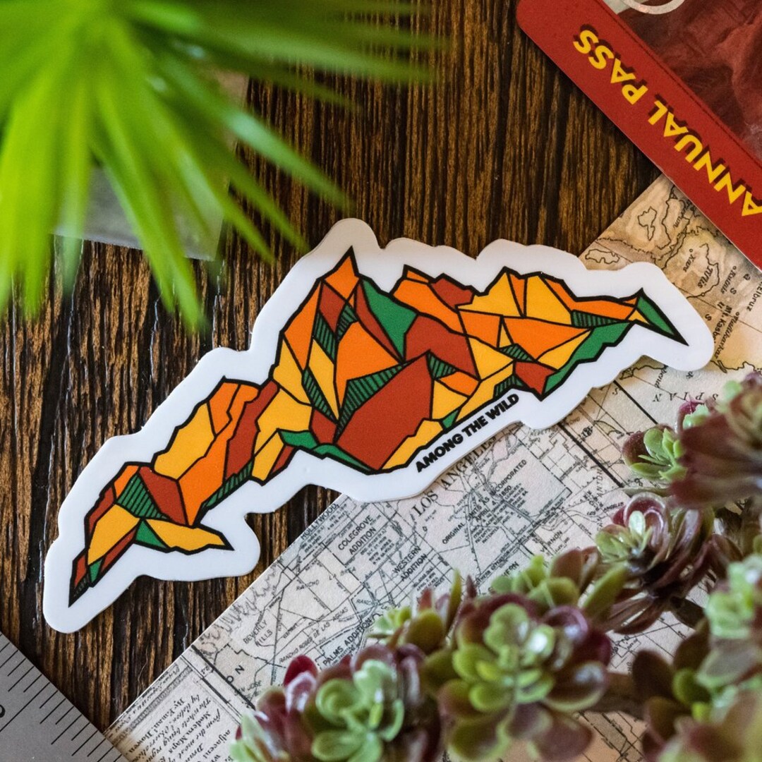 Mountain Shapes Vinyl Sticker Scrapbook Car Decal Bumper Sticker ...