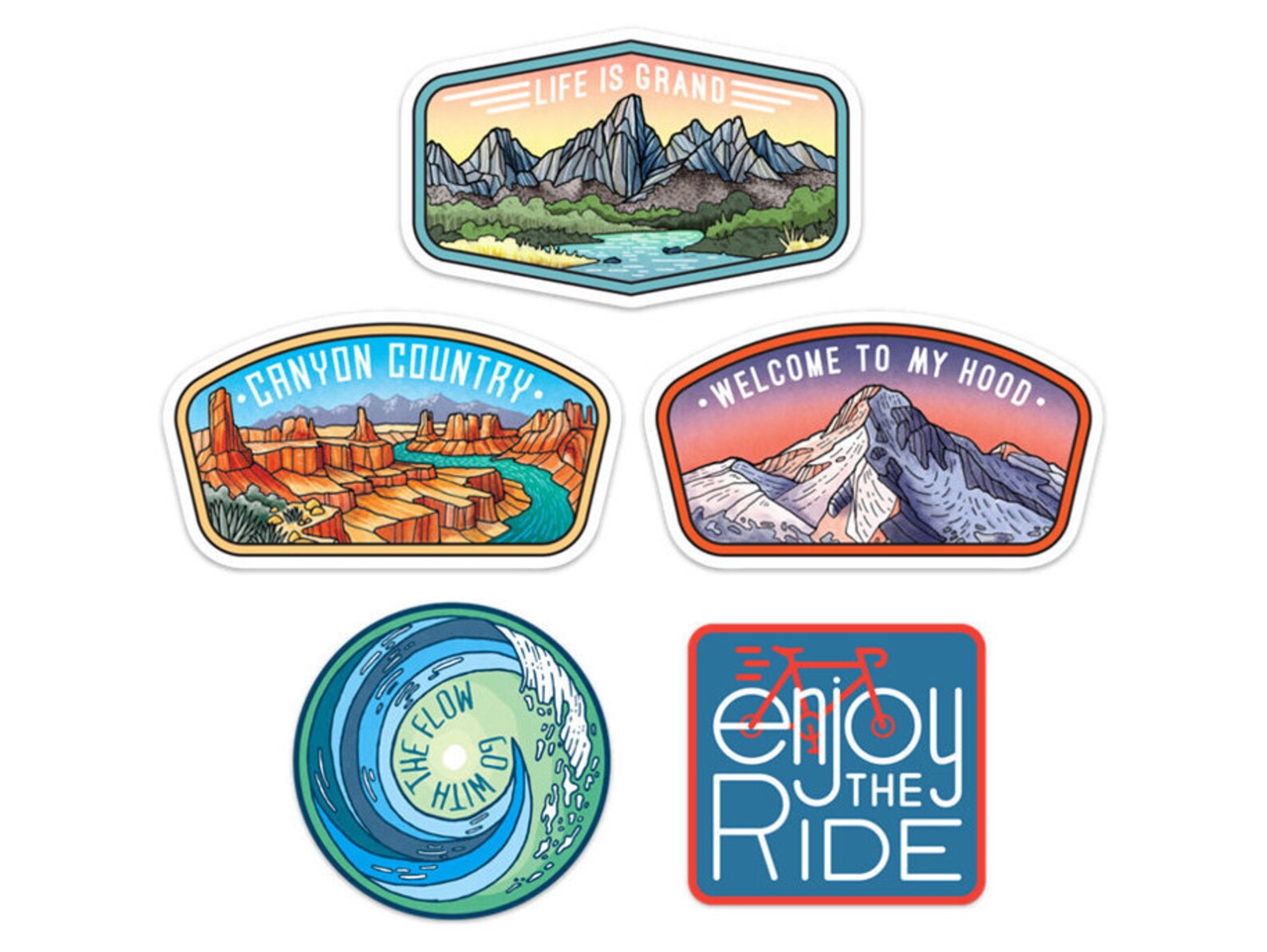 Wild Places Sticker Pack Vinyl Sticker Scrapbook Car Decal Bumper ...