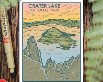 Crater Lake National Park Vinyl Sticker - Etsy
