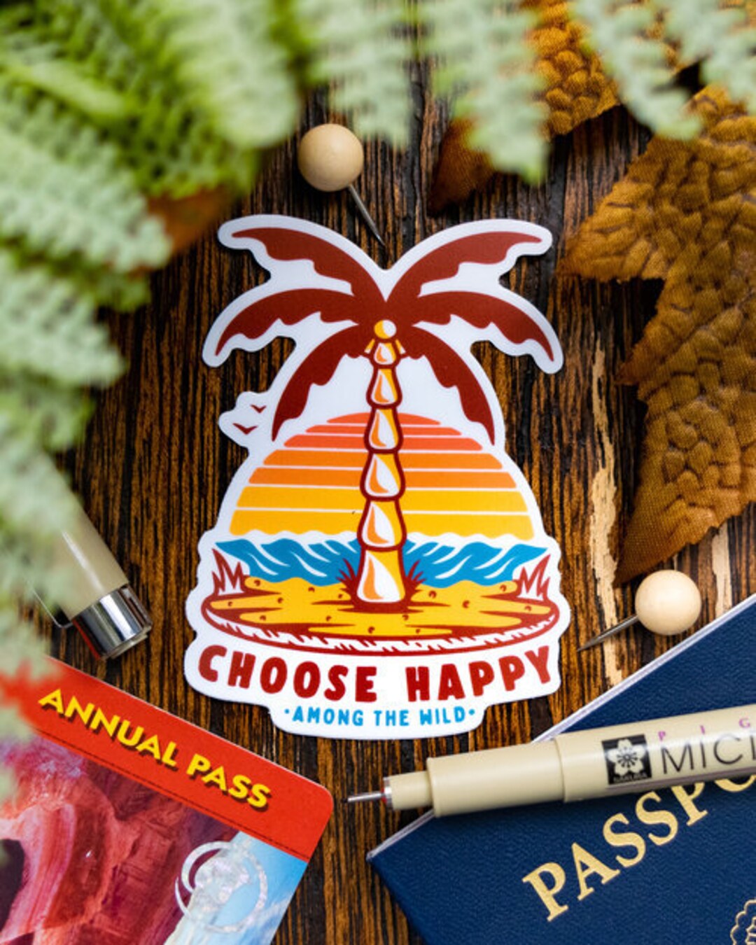 Chose Happy Vinyl Sticker Scrapbook Car Decal Bumper Sticker Waterproof ...