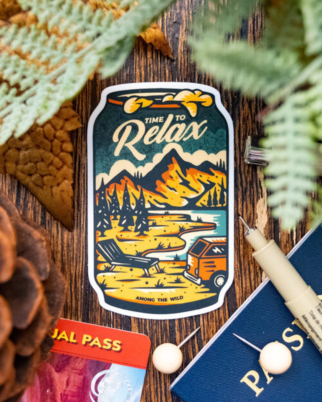 Time to Relax Vinyl Sticker Scrapbook Car Decal Bumper Sticker ...