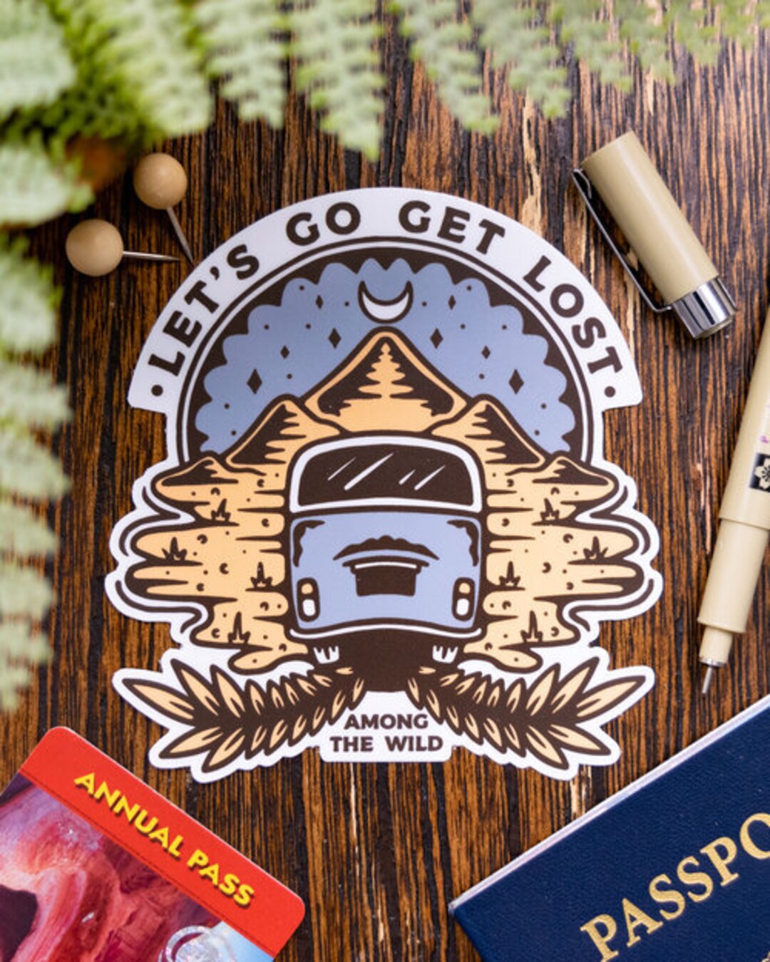 Let's Go Get Lost Vinyl Sticker Scrapbook Car Decal Bumper Sticker ...
