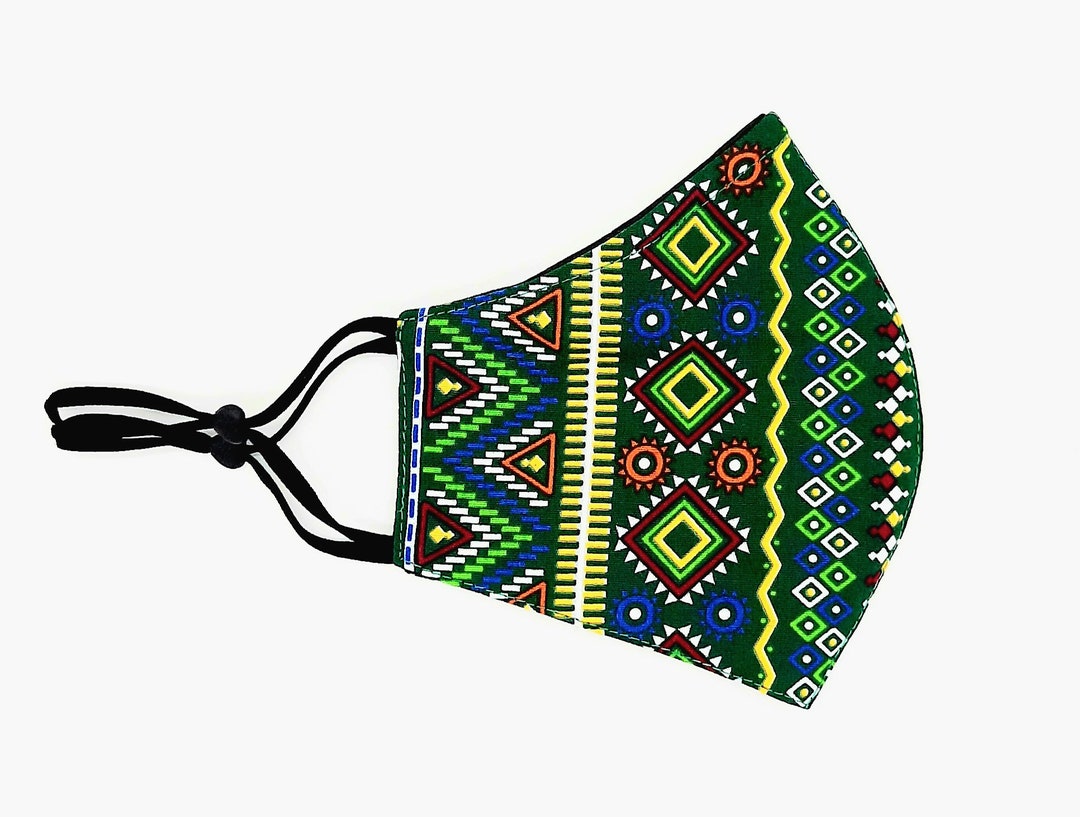 Cotton Face Mask With African Print. Reusable Washable With - Etsy