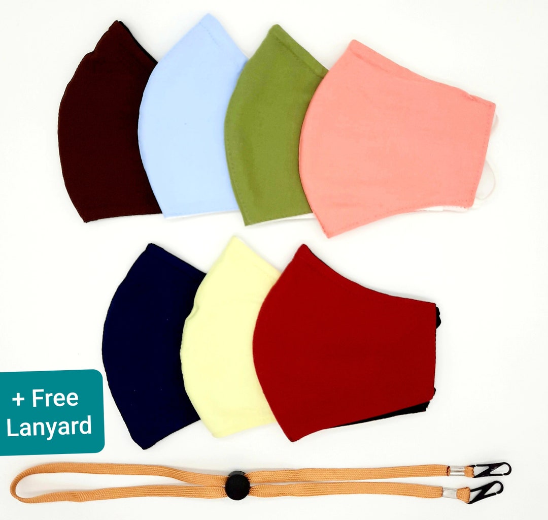 Cute Set of 7 Masks for 7 Days of the Week. 100% Cotton, Reusable ...
