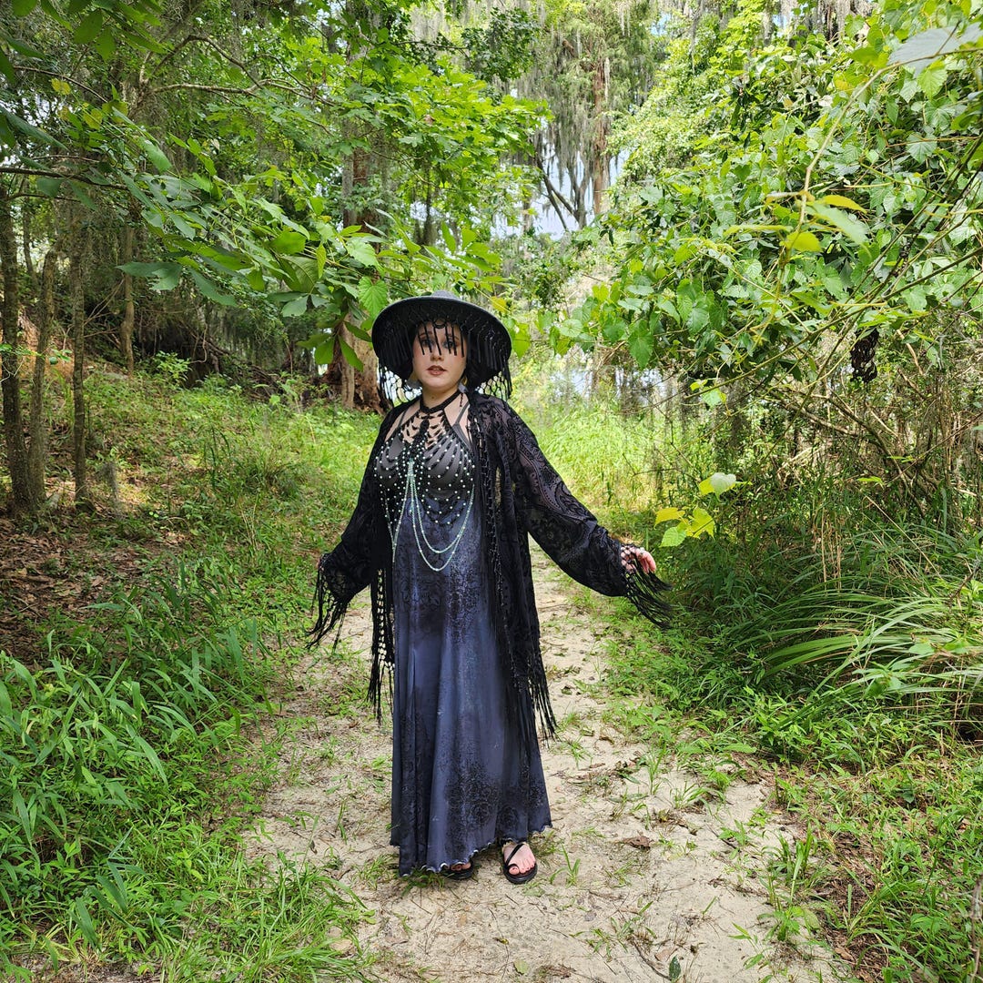 Byzantine & Pearl Chest Piece in Black, Bohemian Style Chainmail ...