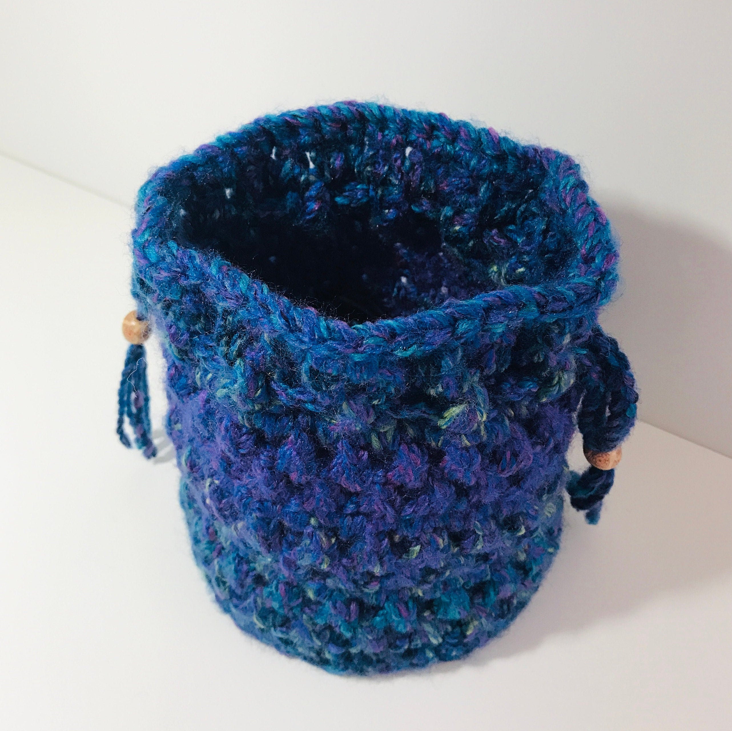 Drawstring Bag Crochet Pattern, Crochet Pouch Pattern, Storage Bag ...