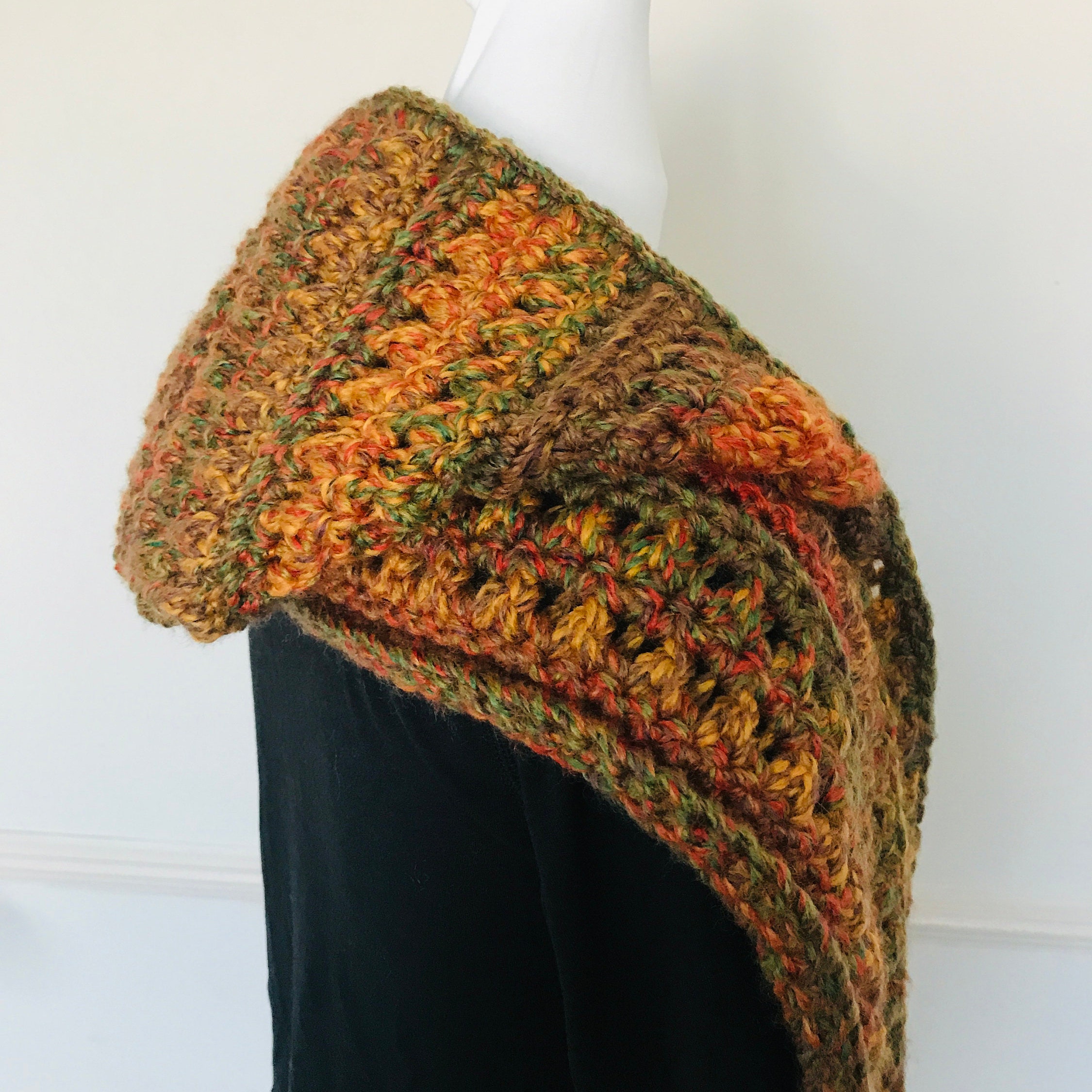 Hooded Scarf With Pockets Crochet Pattern, Easy Hooded Scarf Pattern ...