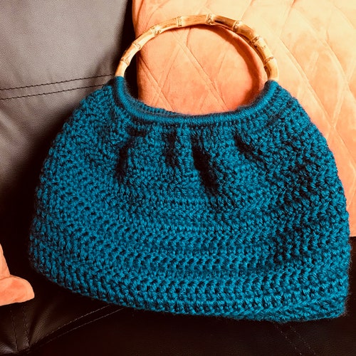 Bamboo Handle Handbag Crochet Pattern Big Handle Bag Handle - Etsy