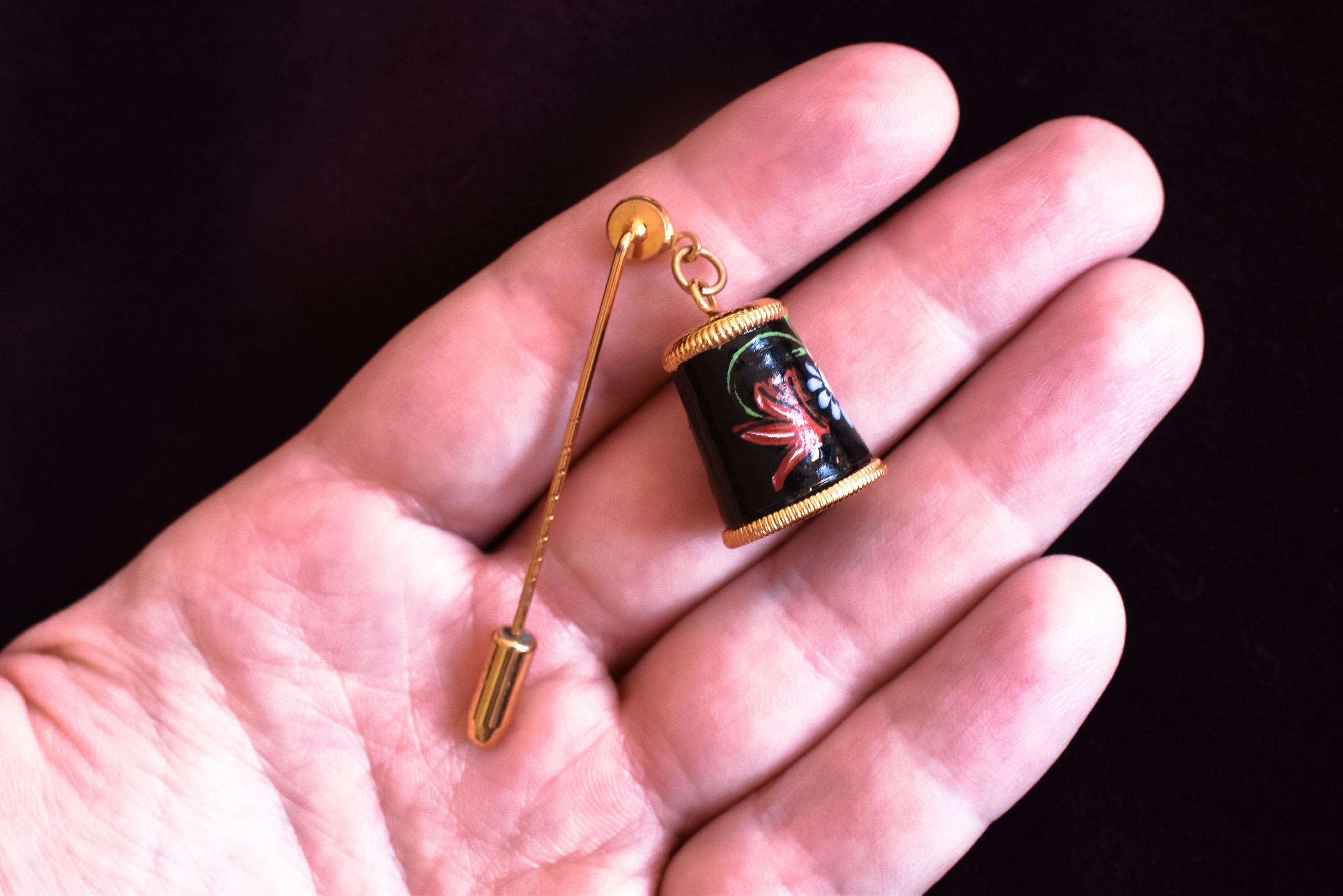 Vintage Thimble Lapel Pin Sewing Jewelry Retro Stick Pin - Etsy