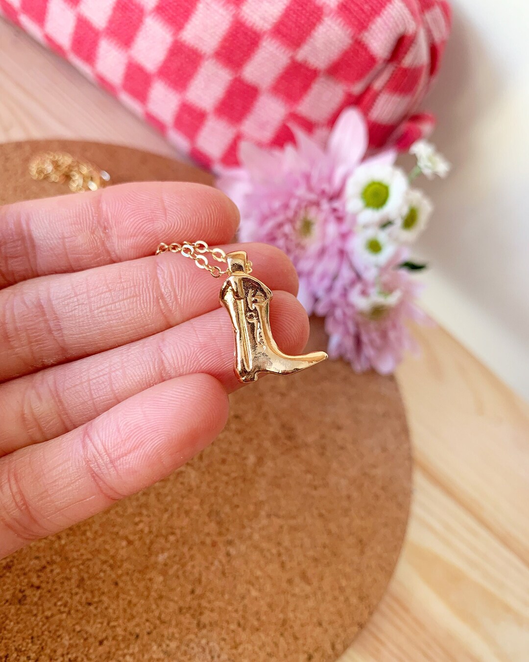 Cowgirl Boots Necklace Cowboy Jewellery Gift for Her, Yeehaw Coastal ...