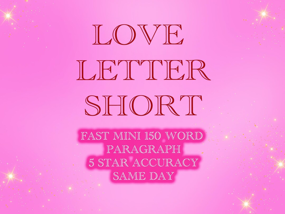 LOVE Letter From Your Person Short 100 Word Psychic Reading Custom Love ...