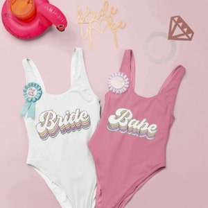 Retro Bachelorette Party Swimsuit Bride to Be Swimsuit One Piece ...