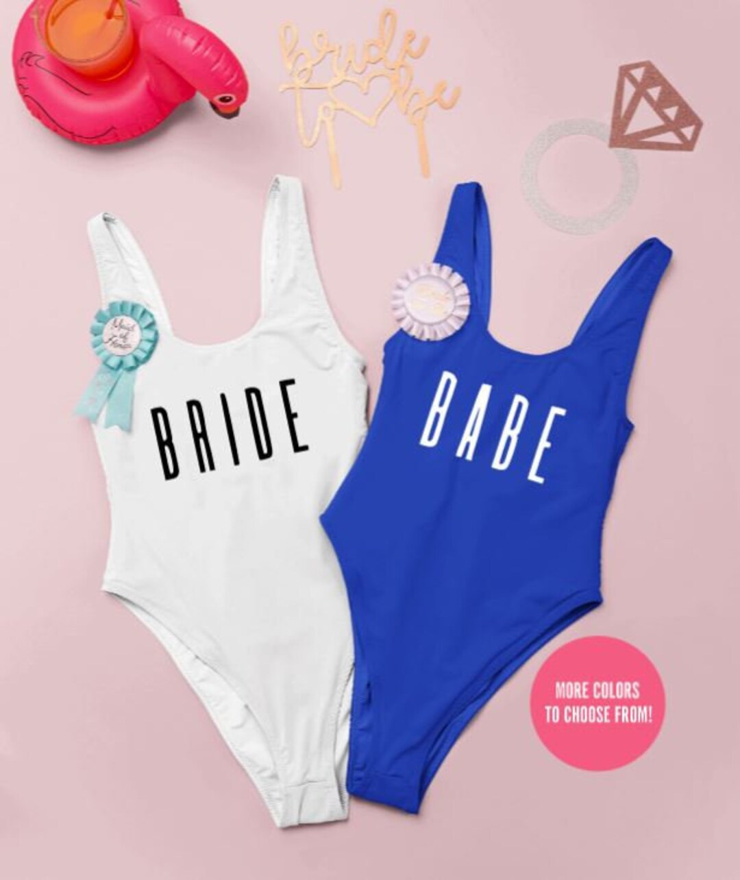 Blue Bachelorette Party Swimsuits, Bride and Babes, Swimsuit ...