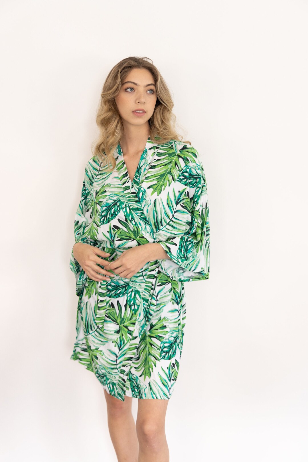 Monogram Robes, Hawaii Wedding Robes, Bridal Party Robes, Tropical Palm ...