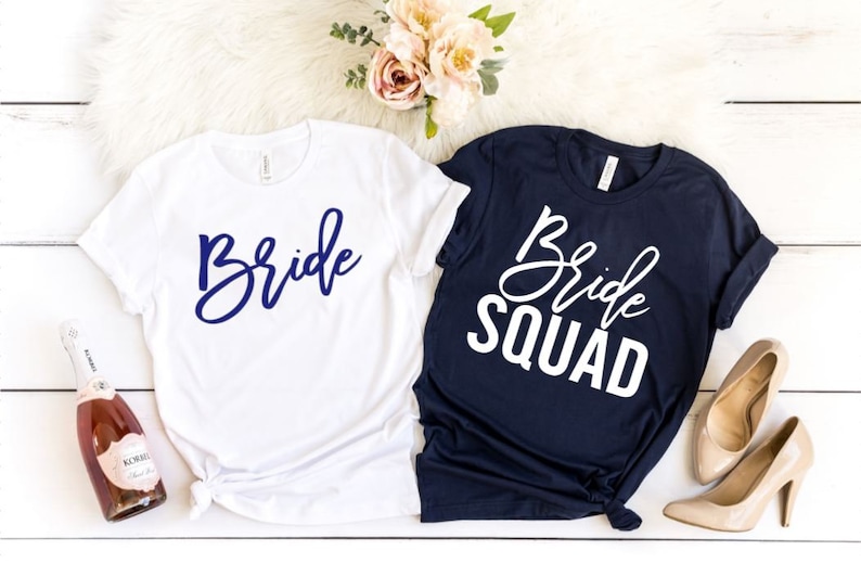 Bachelorette Party Shirts Bridesmaid Shirts Bride Squad | Etsy