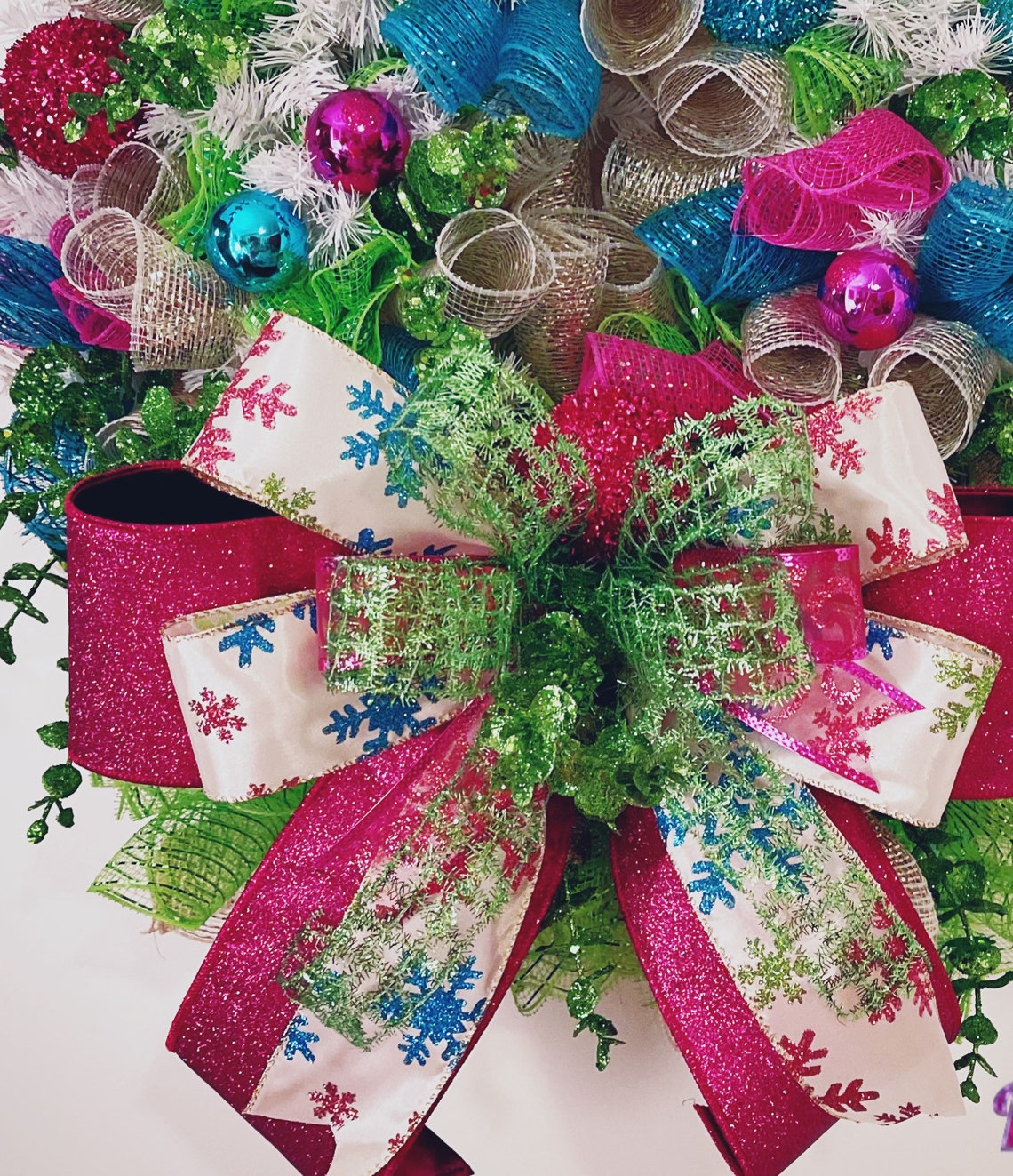 Christmas Wreath Festive Holiday Wreath Holiday Decor - Etsy
