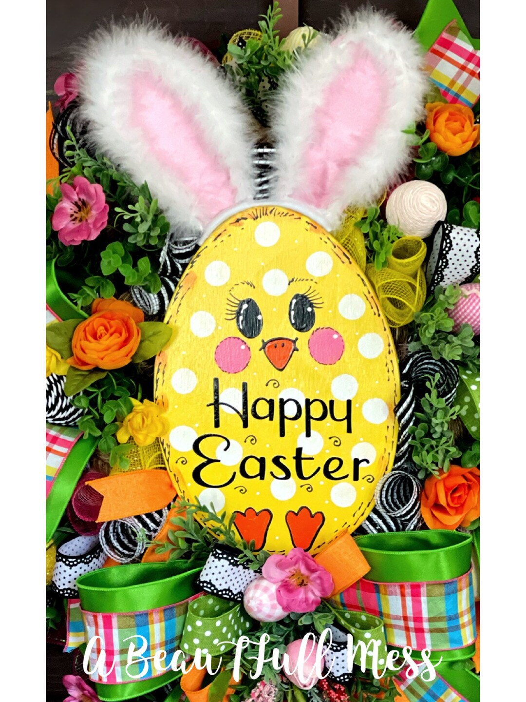 Easter Wreath, Spring Wreath, Easter Chick Wreath, Chick Egg, Easter ...