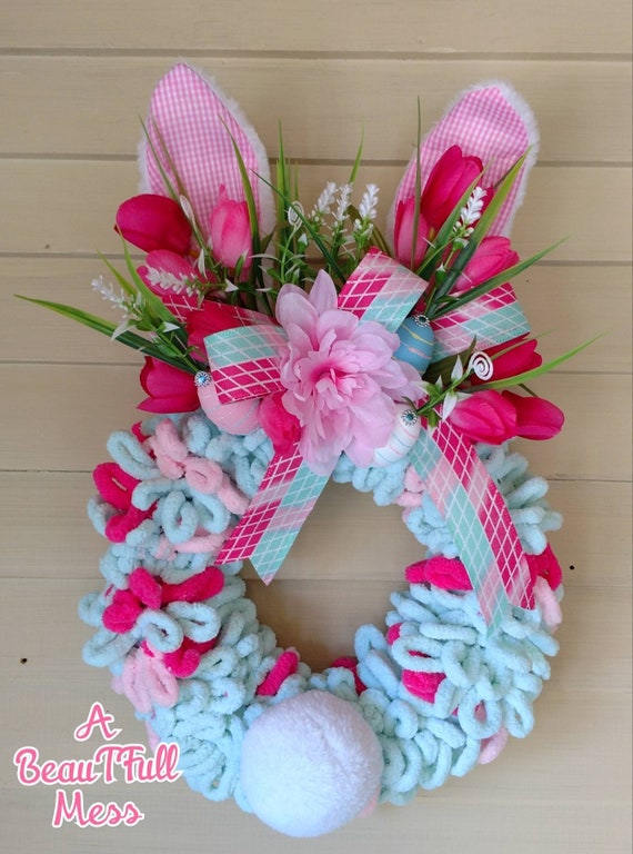 Easter Wreath Spring Wreath Bunny Wreath Easter Bunny - Etsy