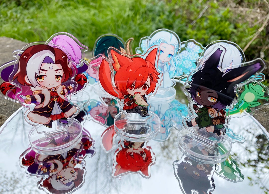 LS FFXIV Inspired Spring Wiggling Shaky Tail & Background Acrylic ...