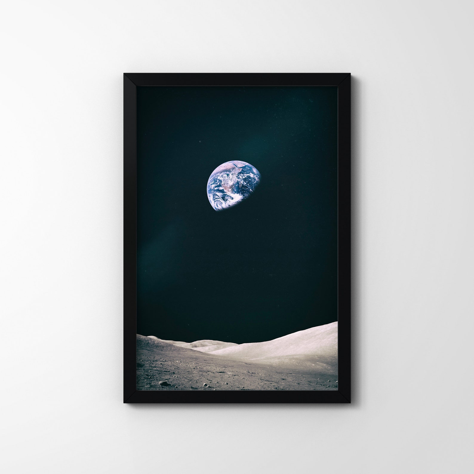 Earth & Moon (fine Art Print) Space Poster - Etsy