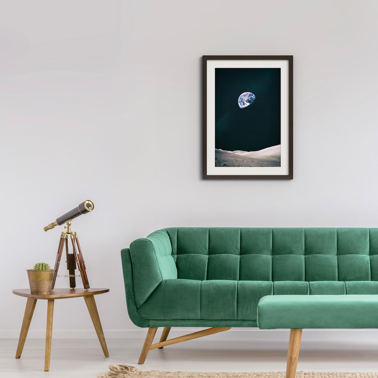 Earth & Moon (fine Art Print) Space Poster - Etsy