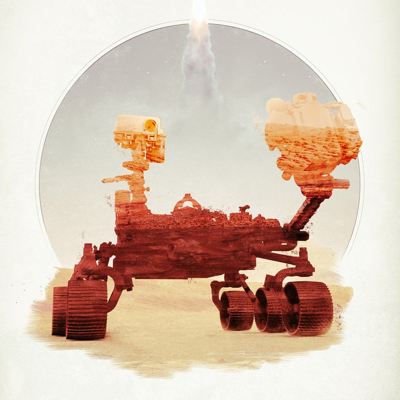 NASA Perseverance Mars Rover fine Art Print Space Poster - Etsy