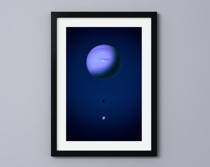 Neptune (fine Art Print) Space Poster - Etsy