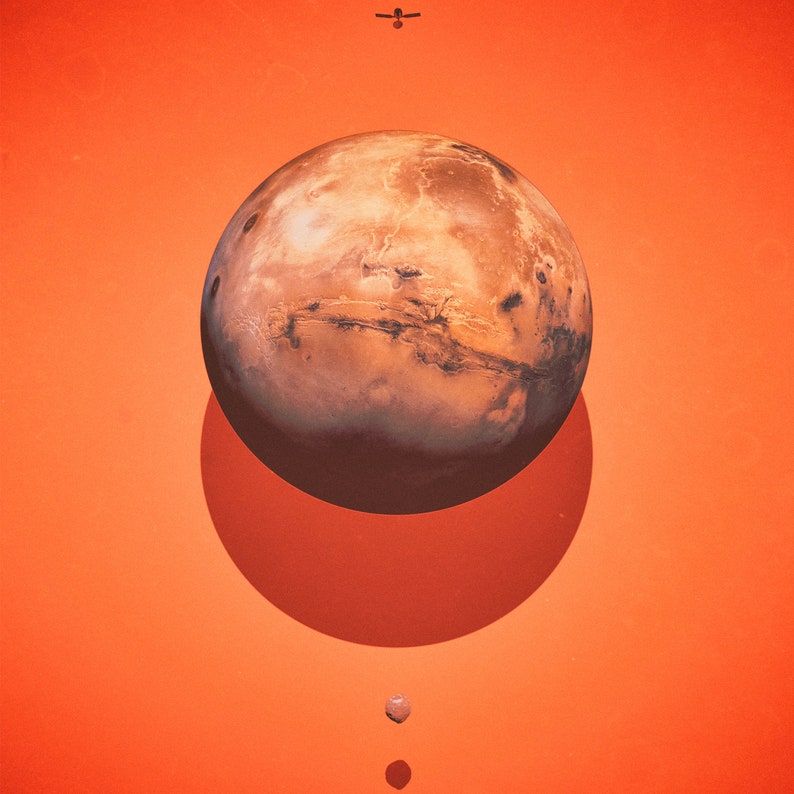 Mars (fine Art Print) Space Poster - Etsy