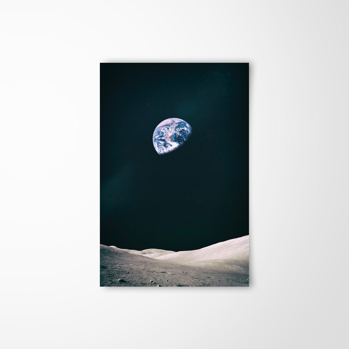 Earth & Moon (fine Art Print) Space Poster - Etsy