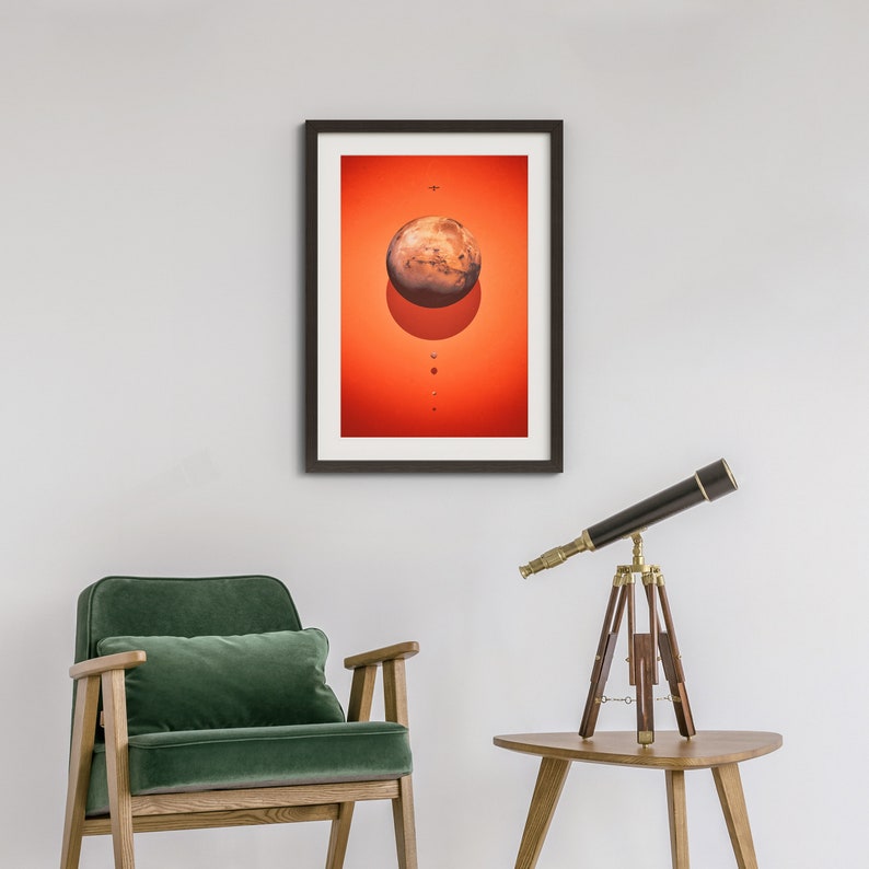 Mars fine Art Print Space Poster - Etsy