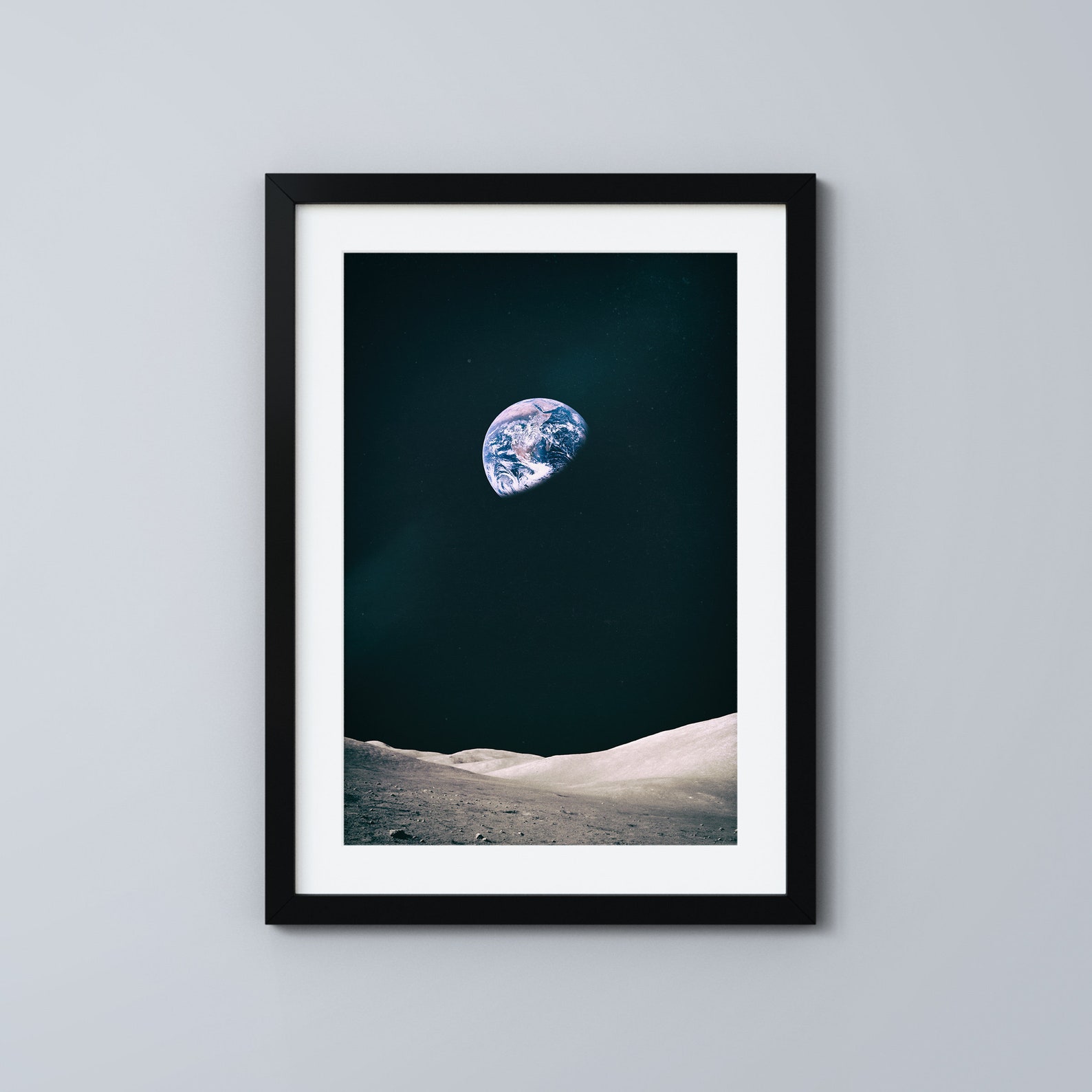 Earth & Moon (fine Art Print) Space Poster - Etsy Australia