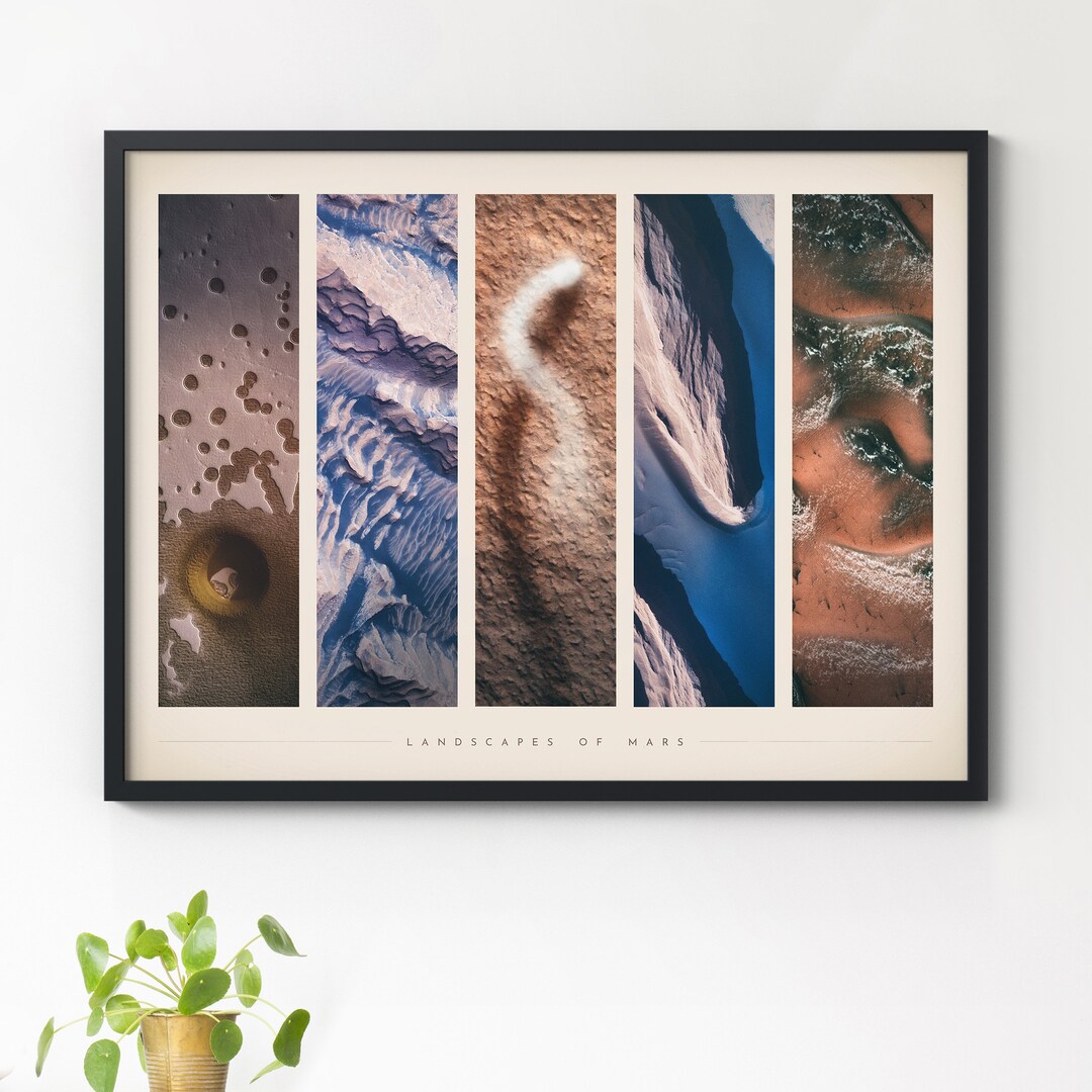 Landscapes of Mars (fine Art Print) NASA Space Poster - Etsy