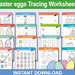 Easter Eggs Kids Book. Tracing Printable Worksheets for Preschool ...
