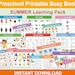 Summer Preschool Printable Busy Book, Toddler Learning Pack, Homeschool ...