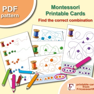 Montessori Printable Cards, Preschool Learning, Kindergarten ...