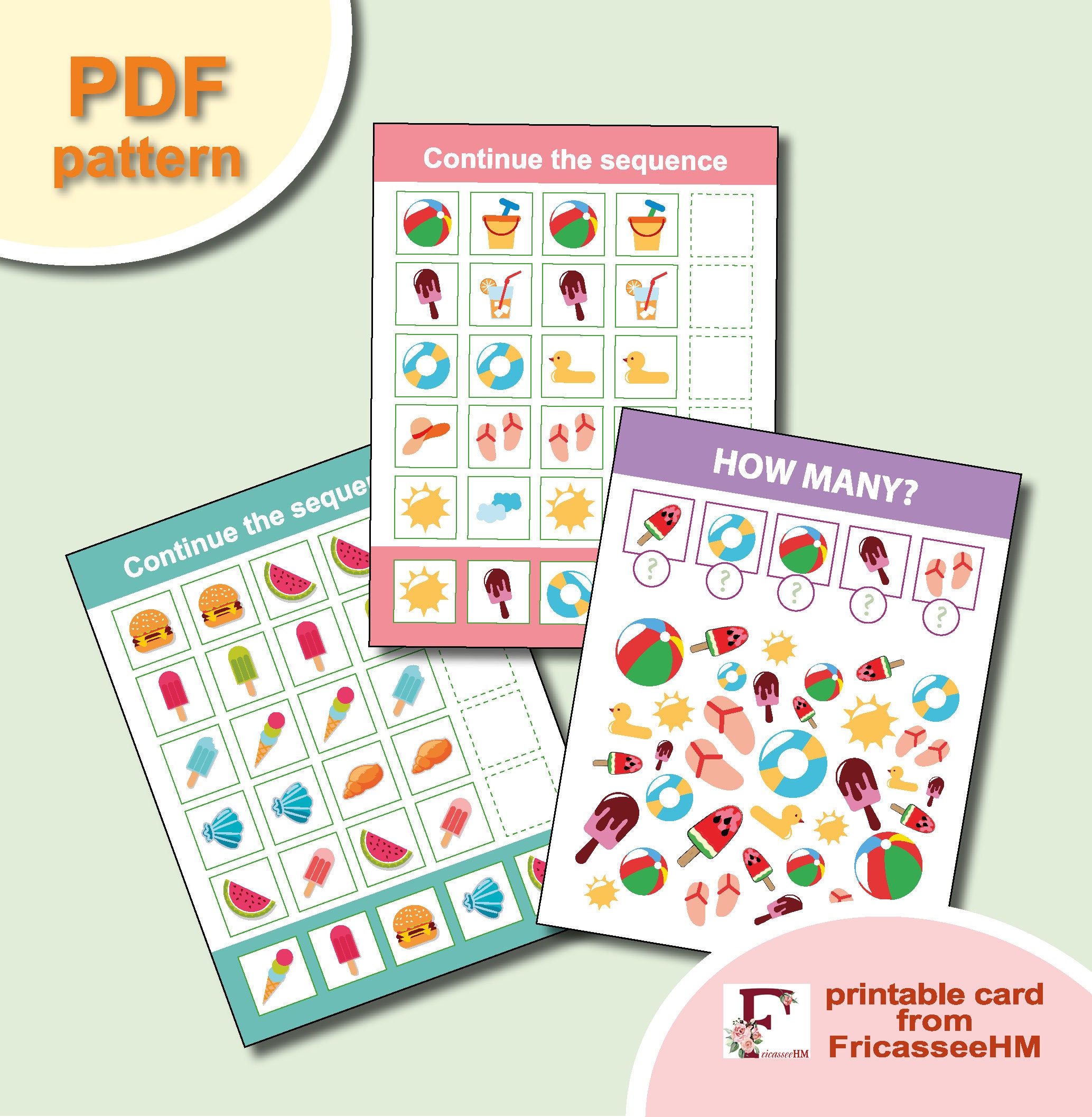 Summer Preschool Printable Busy Book, Toddler Learning Pack, Homeschool ...
