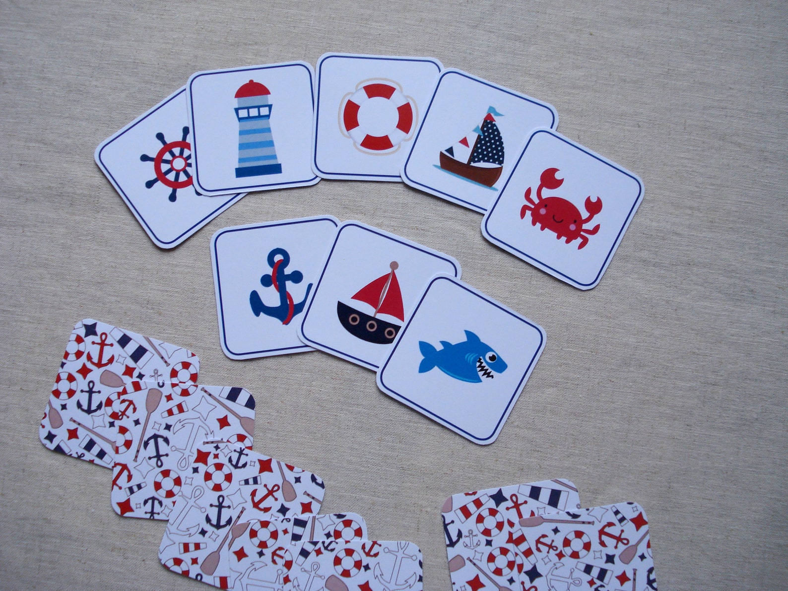 Printable Sea Memory Game Montessori Board Cards Marine - Etsy